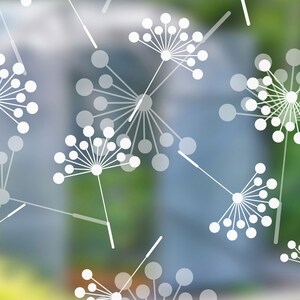 Dandelion Sheer Window Film - Large 48 In. X 84 In. - Etsy