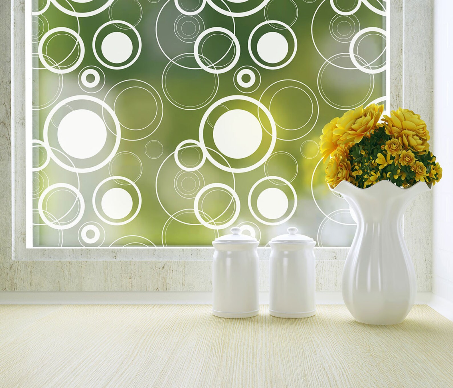 Retro Dots Privacy Window Film Large 48 In. X 84 In. - Etsy