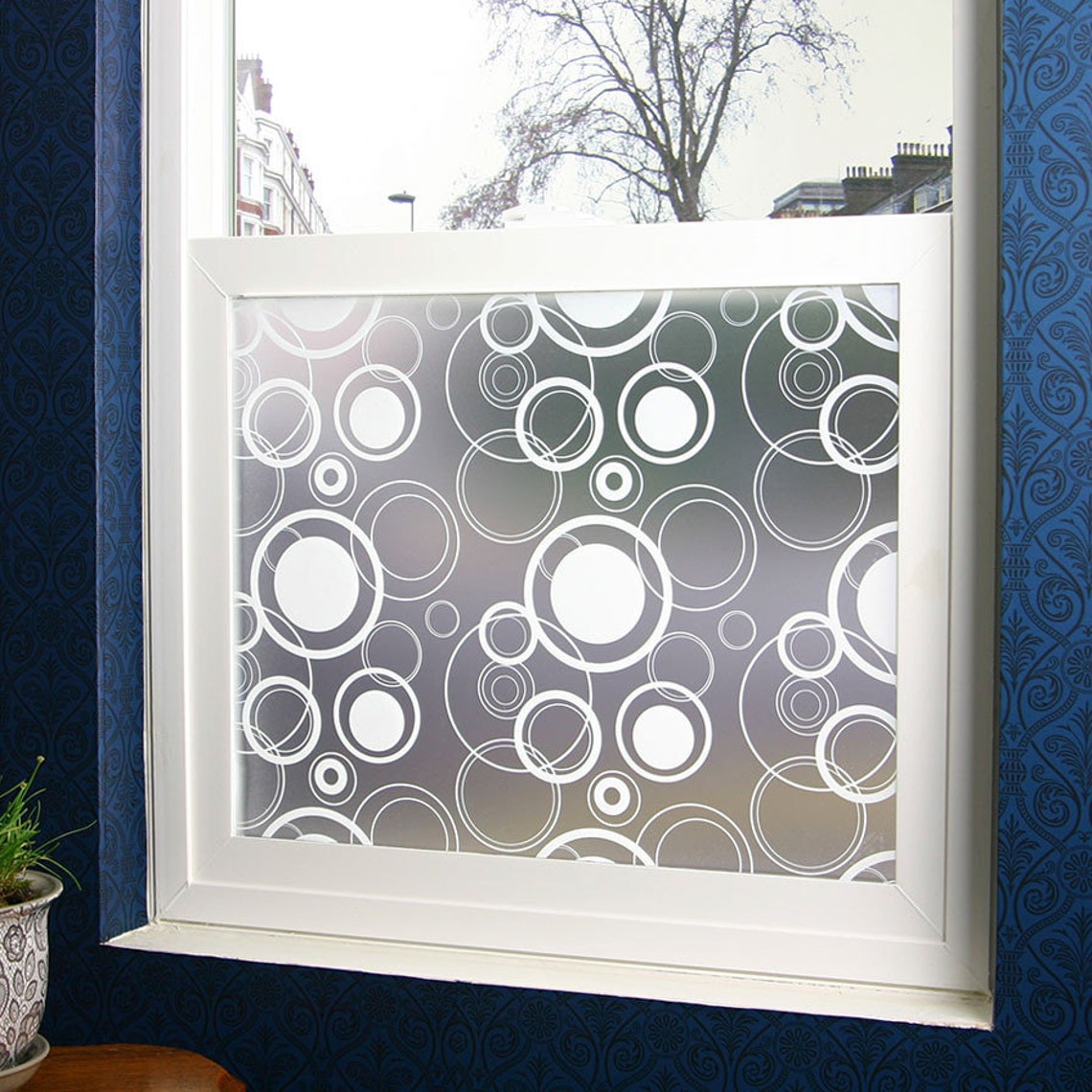 Retro Dots Privacy Window Film - Large 48 In. X 84 In. - Etsy