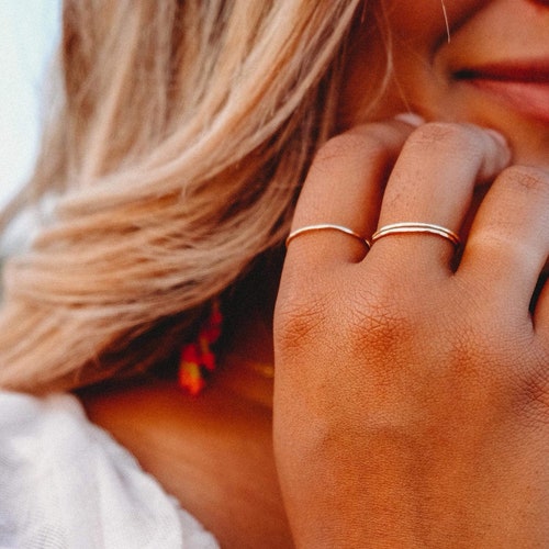 Gold Stacking Rings 14k Gold Filled Stacking Ring Ultra | Etsy