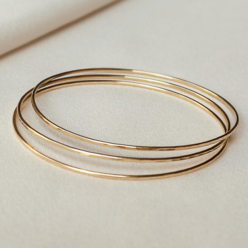 Gold 14k Filled Bangle - Etsy