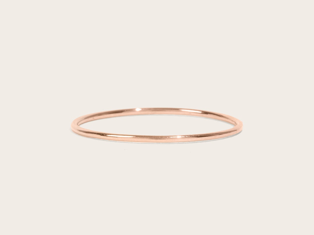 Rose Gold Stacking Rings | 14k Rose Gold Filled Stacking Ring Hammered ...