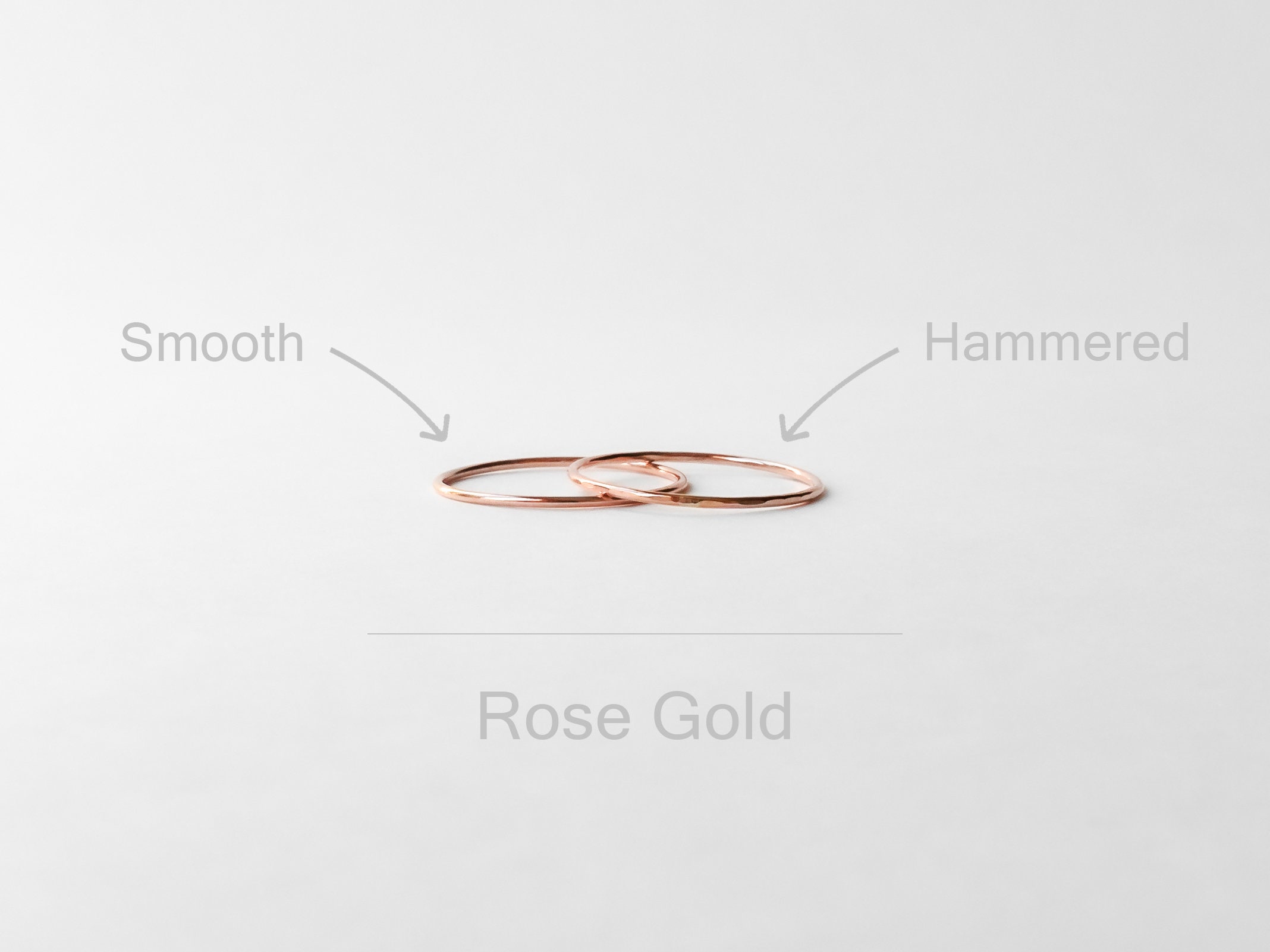 Set of Three Rose Gold Stacking Rings 14k Rose Gold Filled | Etsy