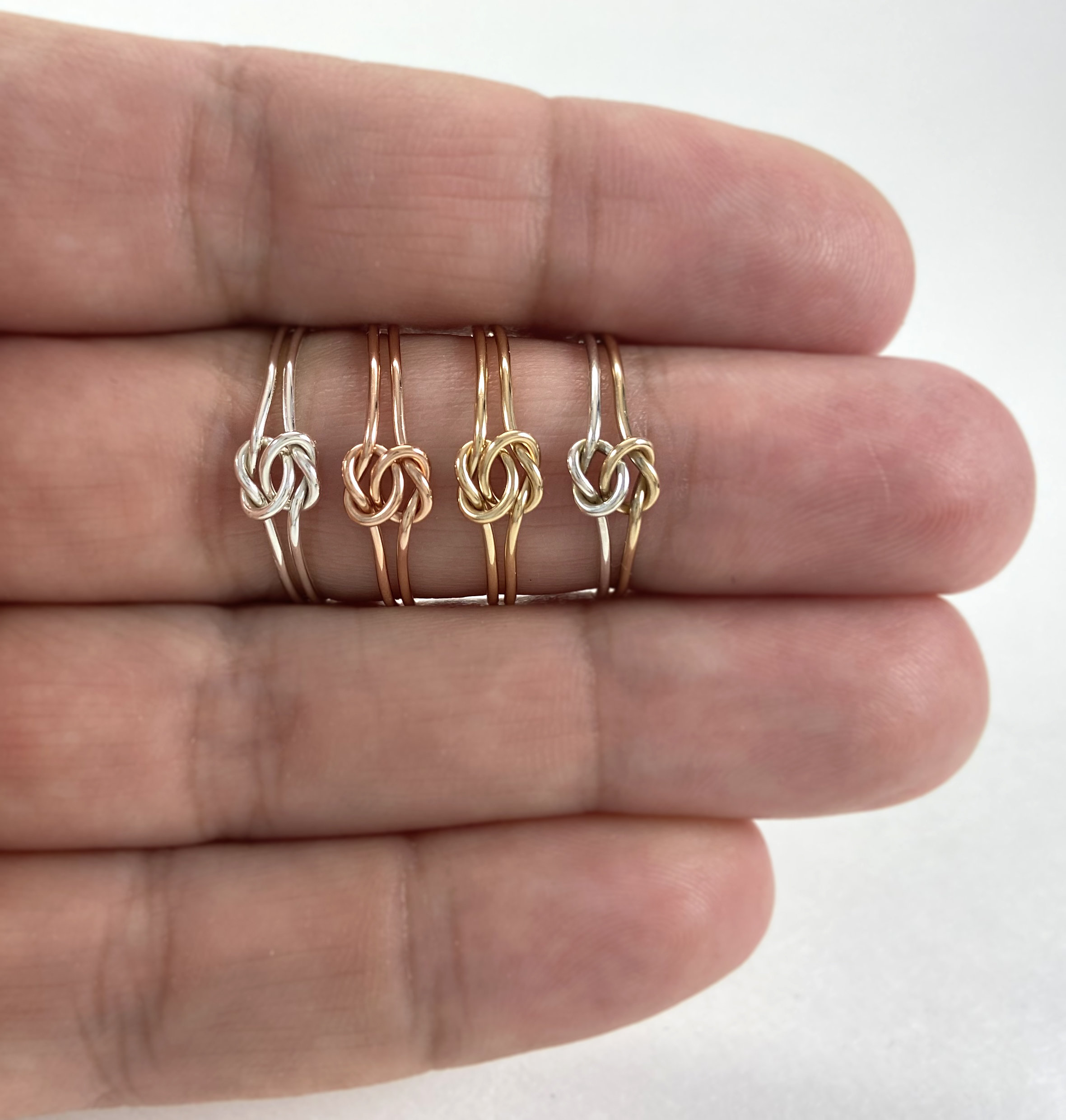 Double Knot Ring Eternity Ring Love Ring Gold Stacking Rings | Etsy