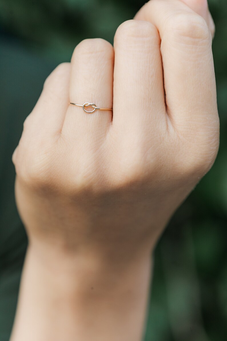 Knot Ring Eternity Ring Love Ring Gold Stacking Rings Gold - Etsy