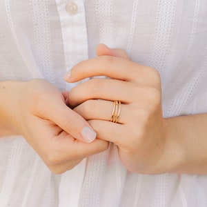 Set of Three Gold Stacking Rings 14k Gold Filled Stacking - Etsy