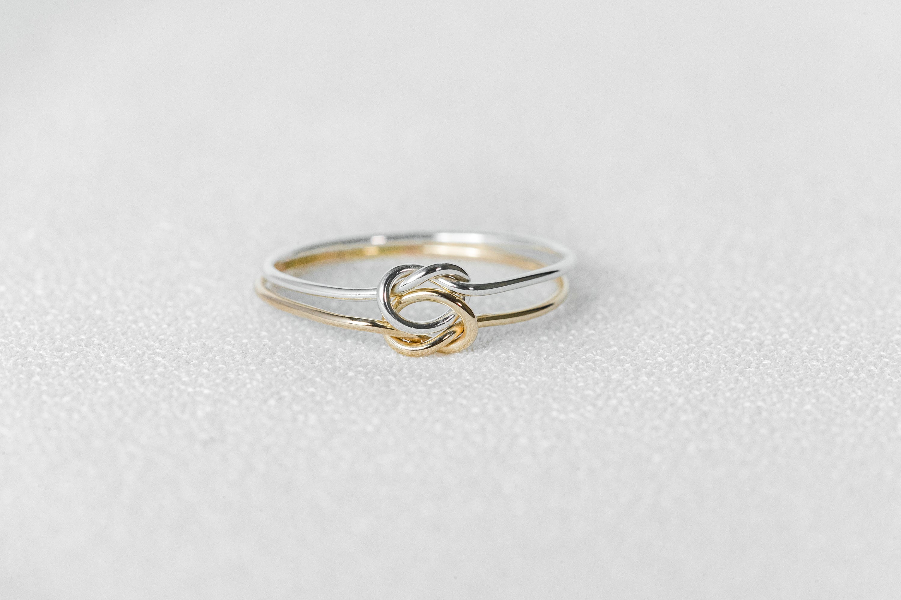 Double Knot Ring Eternity Ring Love Ring Gold Stacking Rings | Etsy