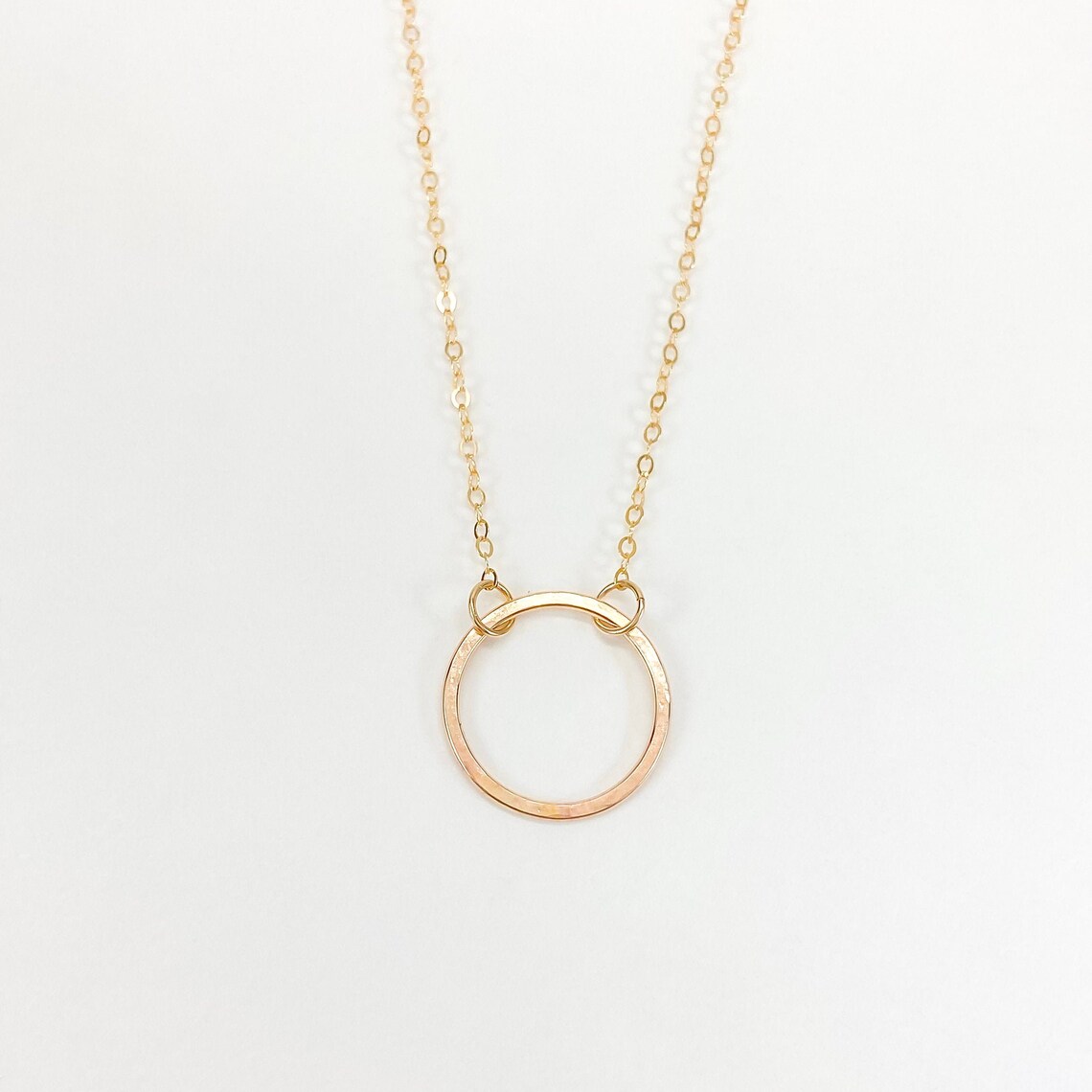 Infinity Circle Necklace Dainty Gold Necklace | Etsy