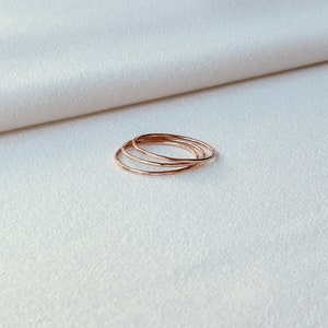 Rose Gold Stacking Rings 14k Rose Gold Filled Stacking Ring | Etsy