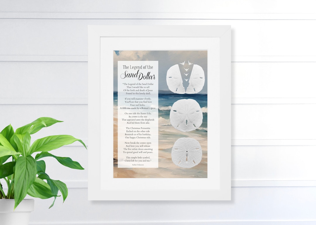 Legend of the Sand Dollar Poem Wall Decor Beach Coastal - Etsy