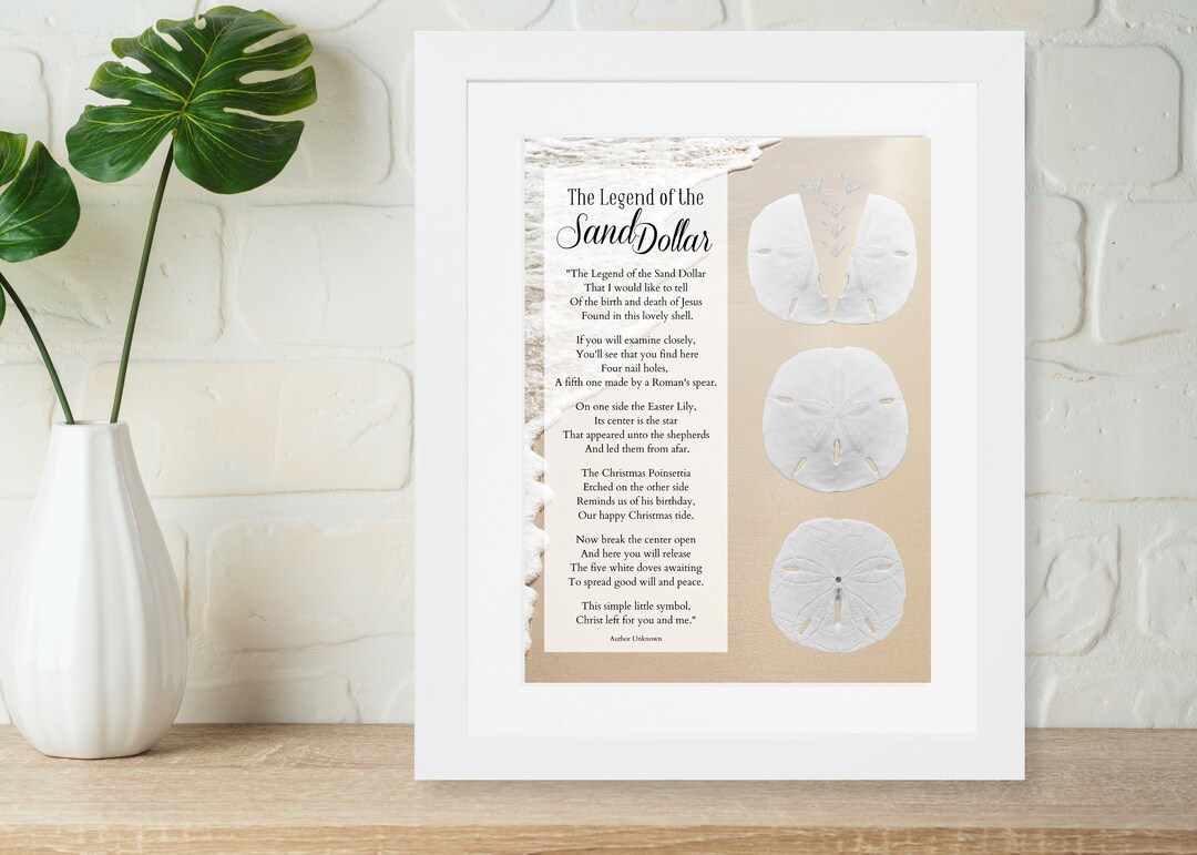 Sandy Shore Legend of the Sand Dollar Poem Wall Decor | Beach Coastal ...