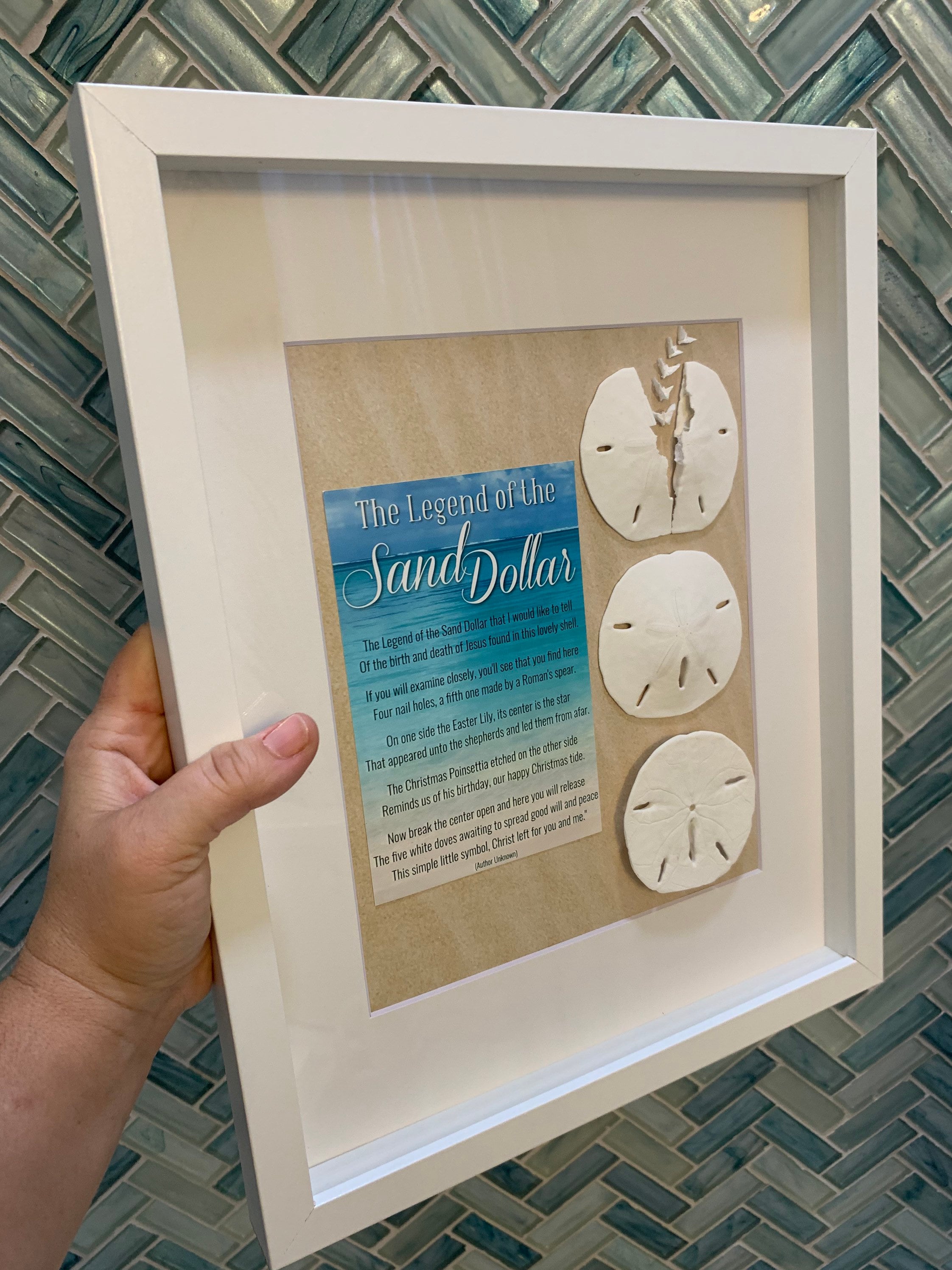 Legend of the Sand Dollar Poem Wall Art 11x14 Shadowbox | Etsy