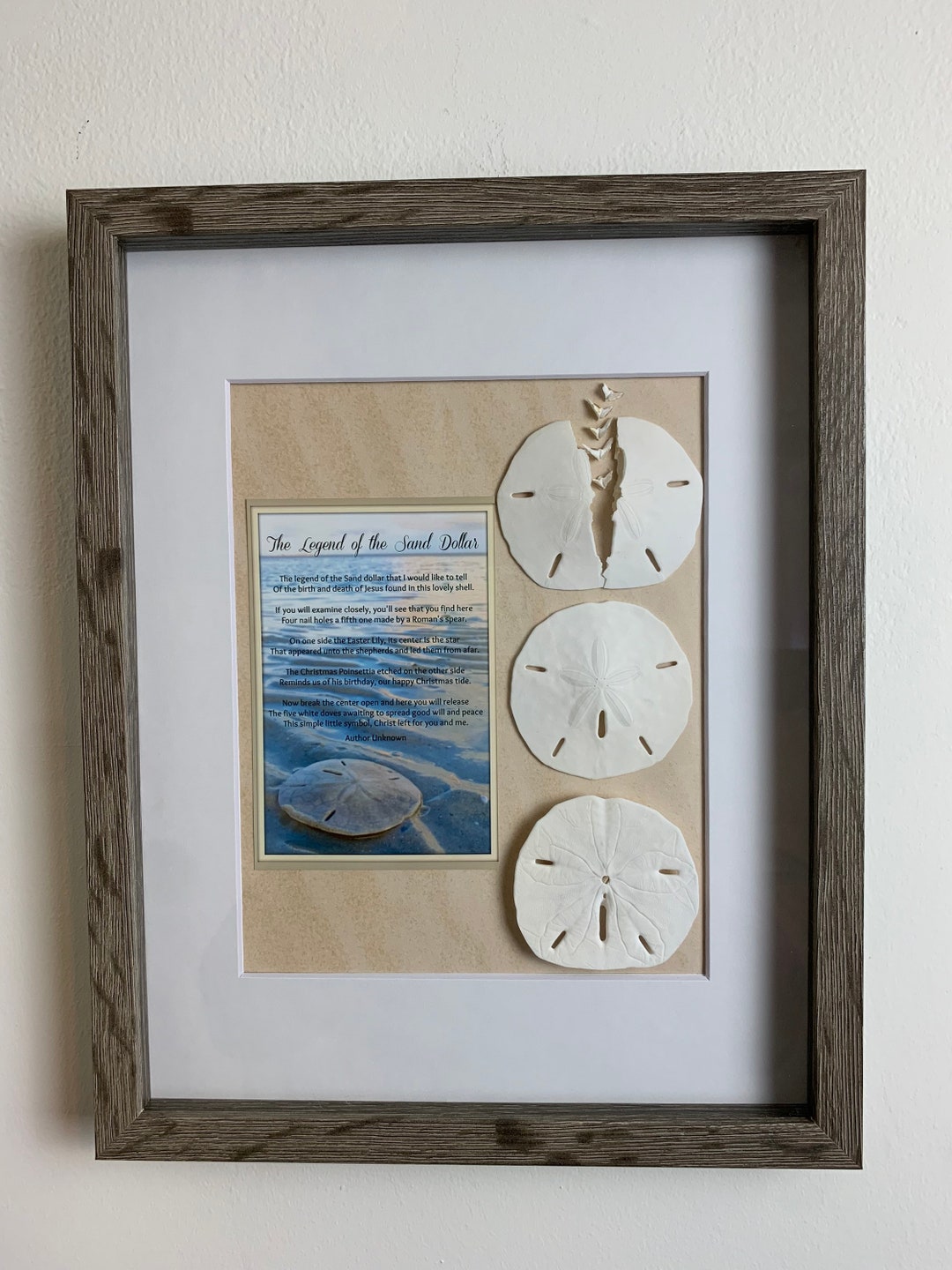 Legend of the Sand Dollar Poem Shadowbox Wall Art - Etsy