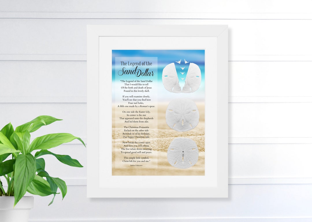 Legend of the Sand Dollar Poem Wall Decor Beach Coastal - Etsy