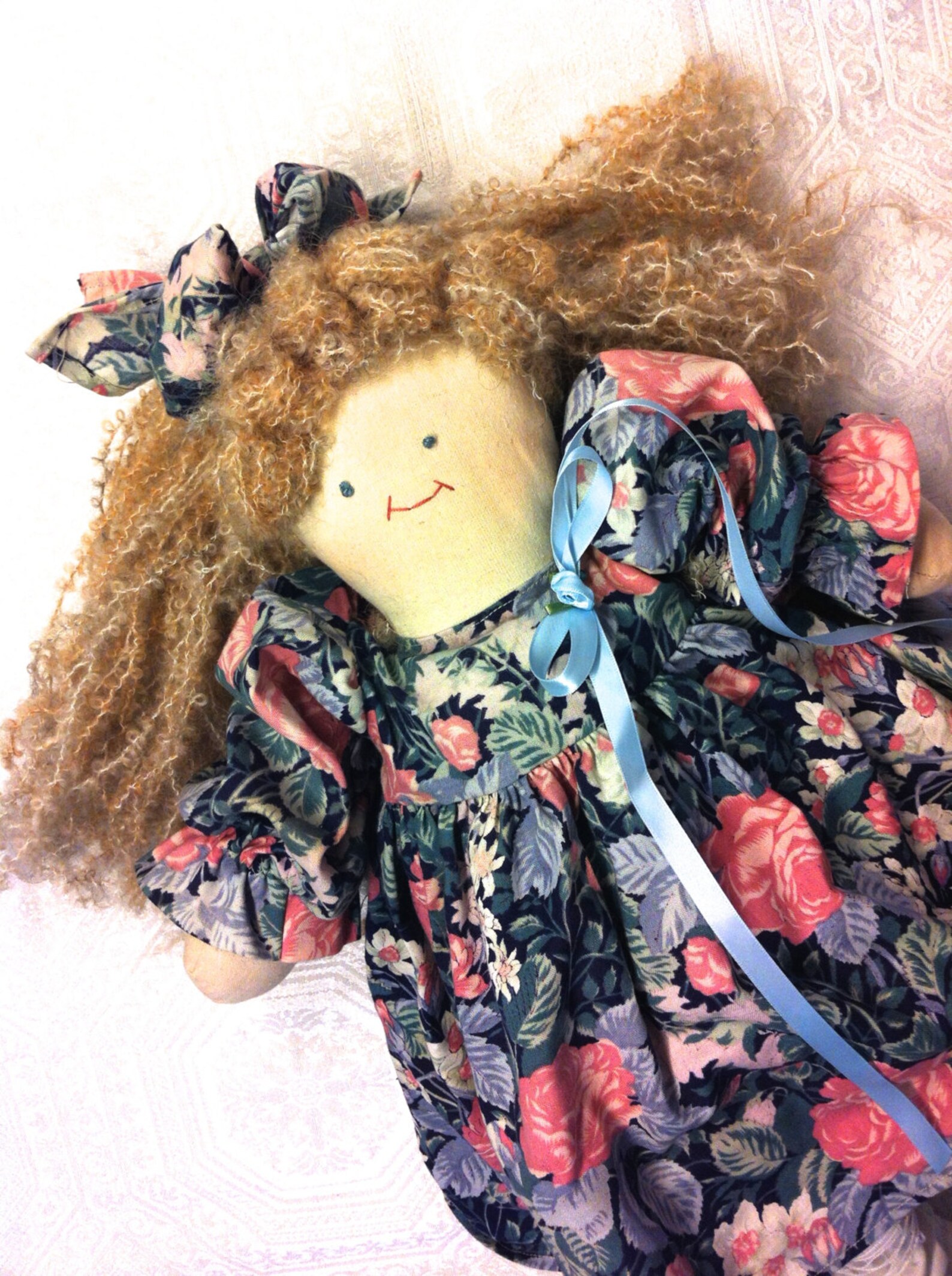 Lg Handmade Muslin Yarn Hair Primitive Cloth Shabby Chic Rag - Etsy