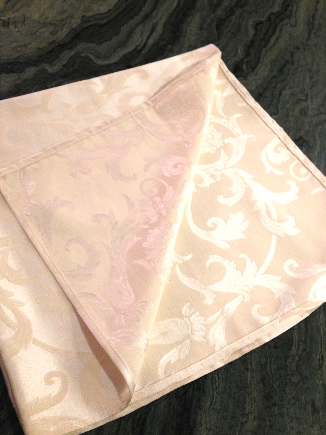 NEW Damask 38" Heavy Weight Gorgeous Ivory Off-white Traditional French ...