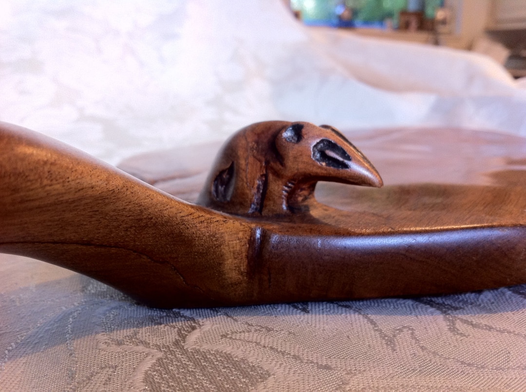 Unique Mouse Figure Cheese Board Wood Handcrafted Artisan Collectors ...