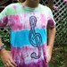 Kids Treble Clef Shirt, Youth Small Tie Dye Music Shirt, Kids Tie Dye ...