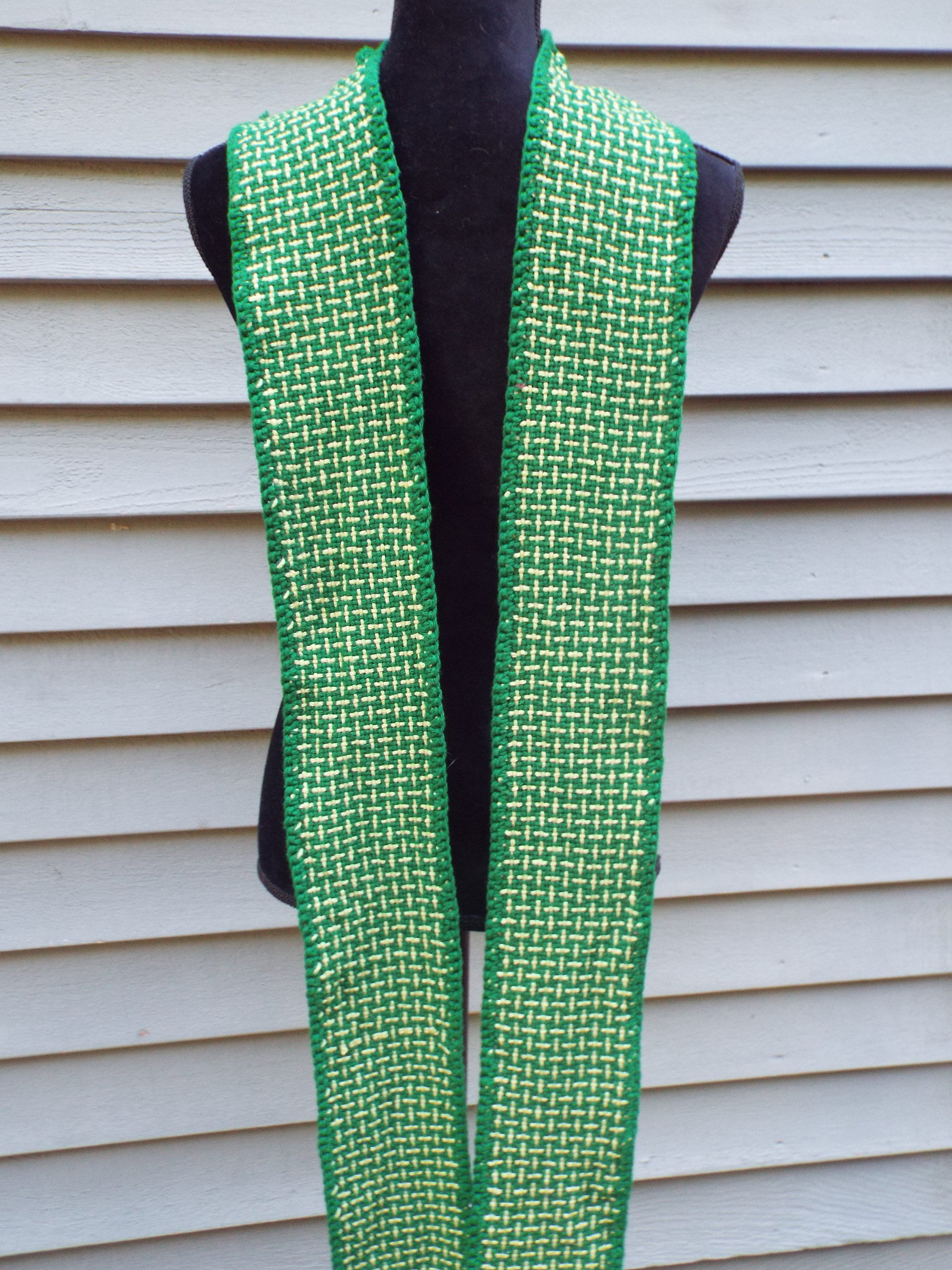 Liturgical Stole Green Stole for Ordinary Time Woven cotton | Etsy