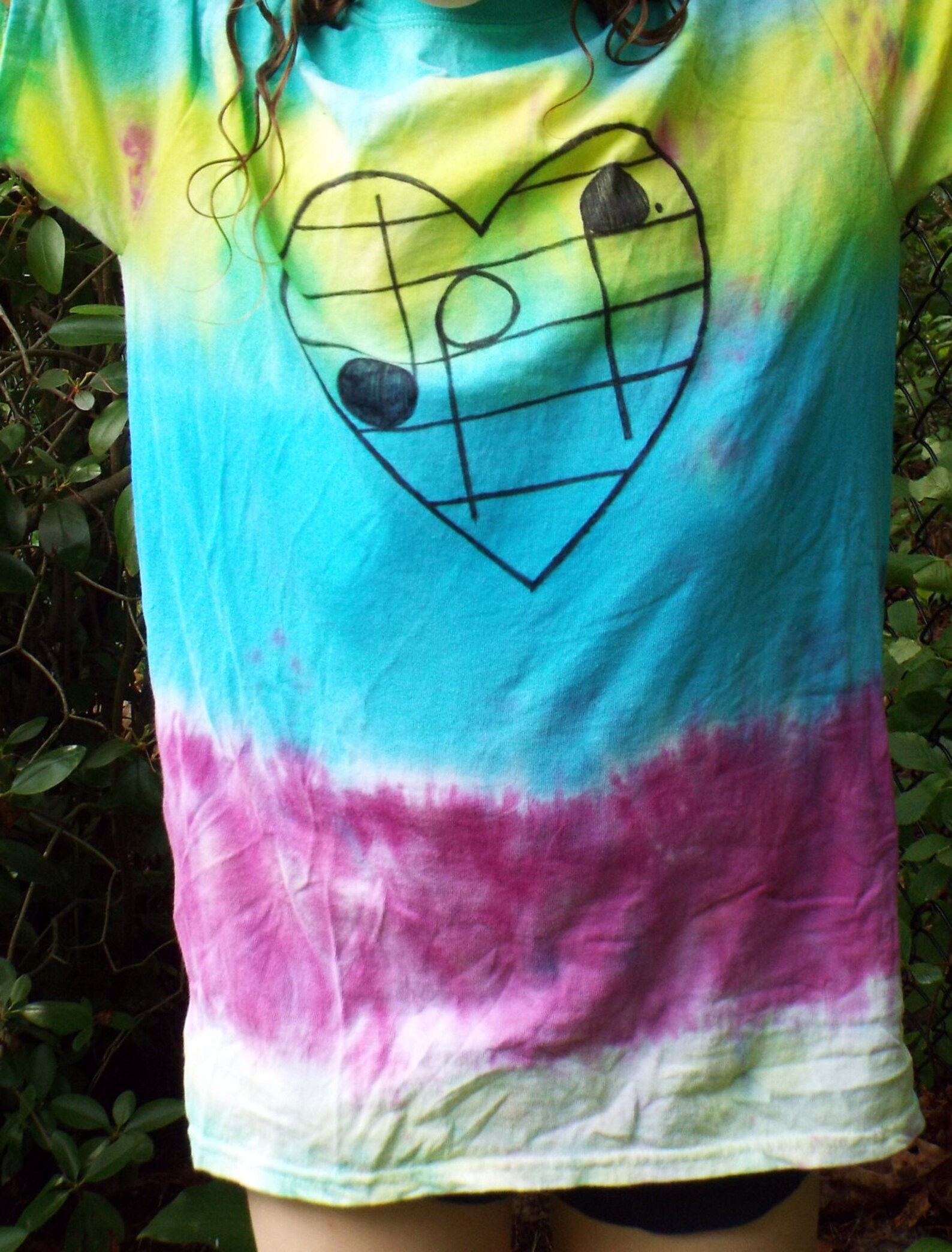 Tie Dye Music Shirt Music Heart Tie Dye Shirt Teen Music - Etsy