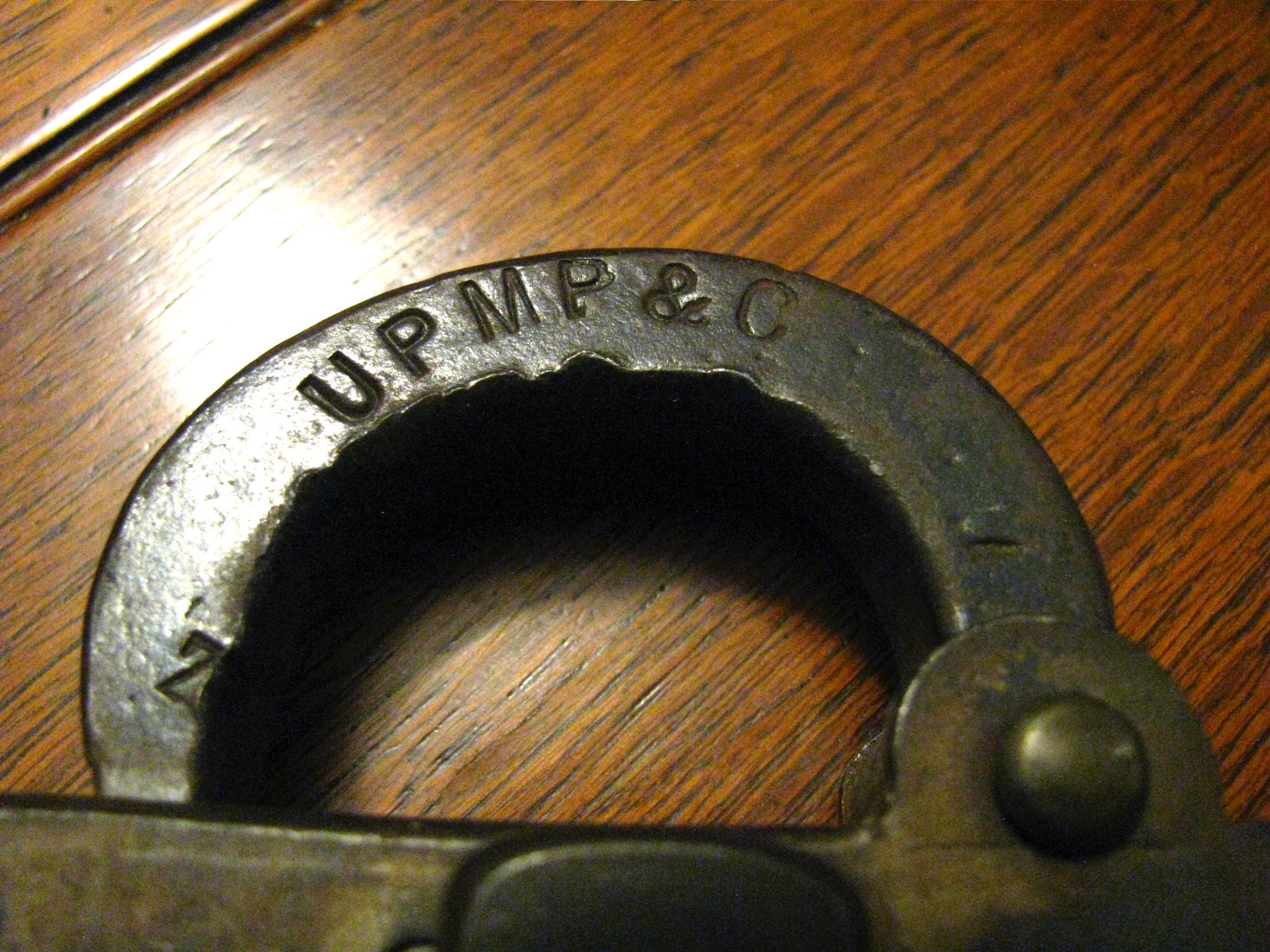 1953 UPMP&C Steel Lock and Brass Key - Slaymaker - Union Pacific Motive ...