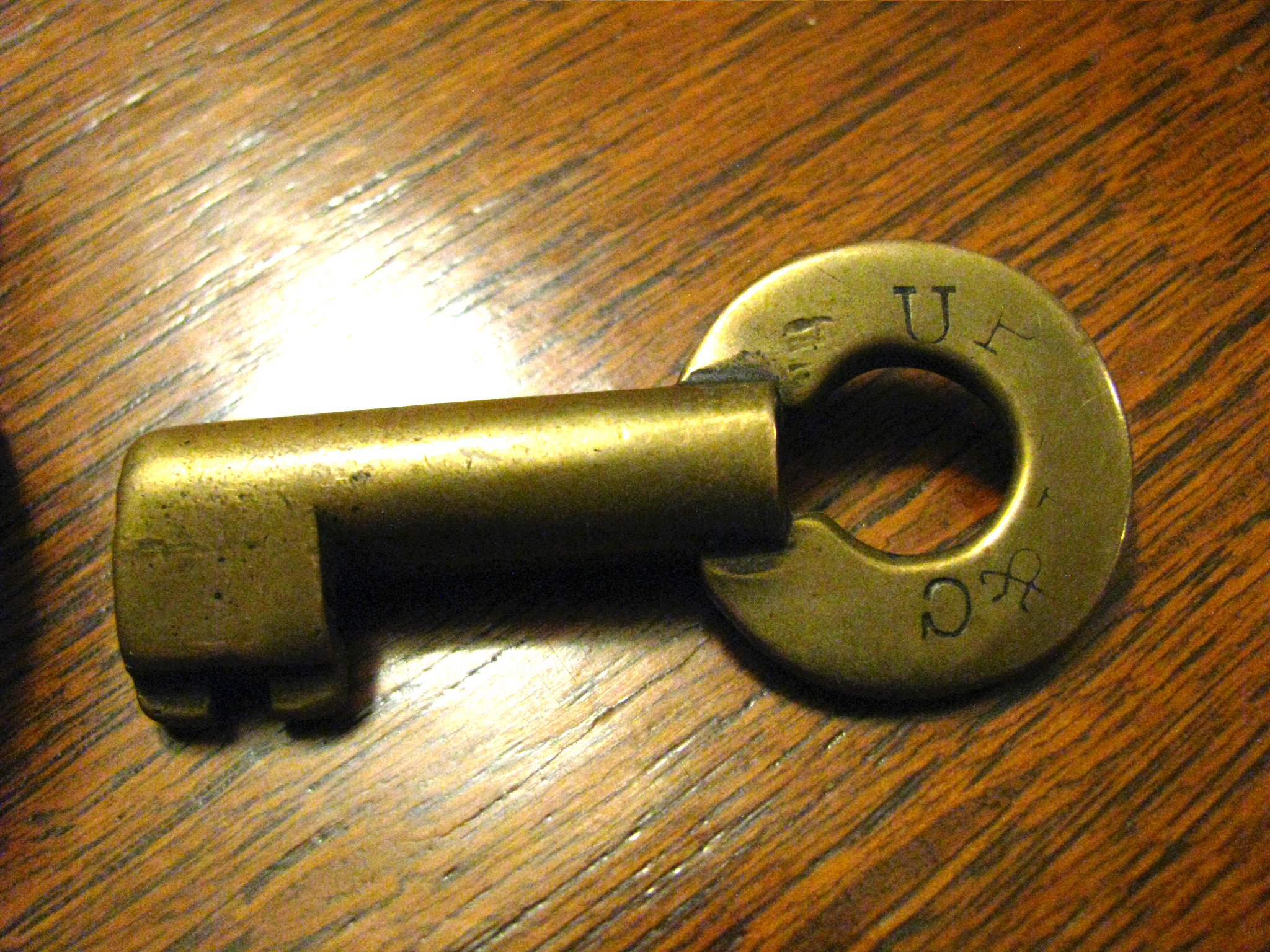 1953 UPMP&C Steel Lock and Brass Key - Slaymaker - Union Pacific Motive ...