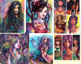Fantasy ARTBOOK Full Color A4 8x11 Art Collection Tutorials Sketches ...