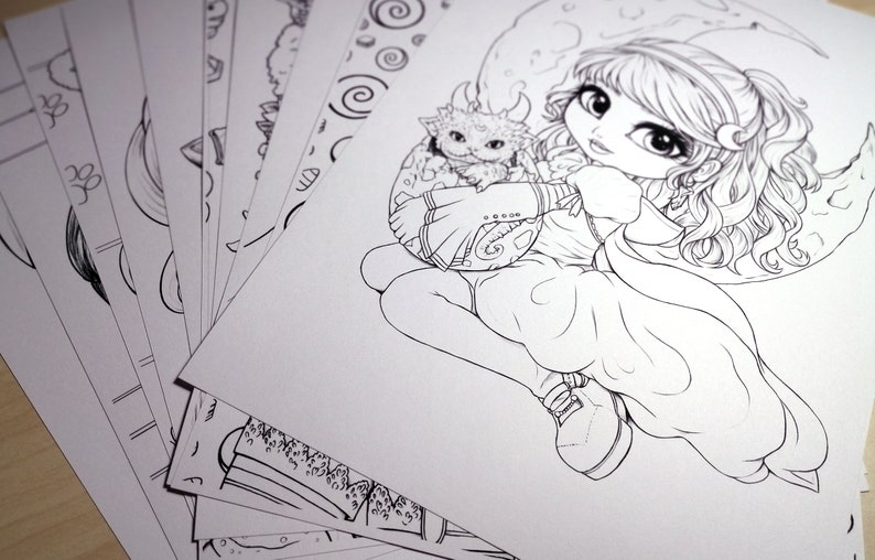 Sweet Kawaii Mini Coloring Book A4 85x12 Adorable Cute - Etsy