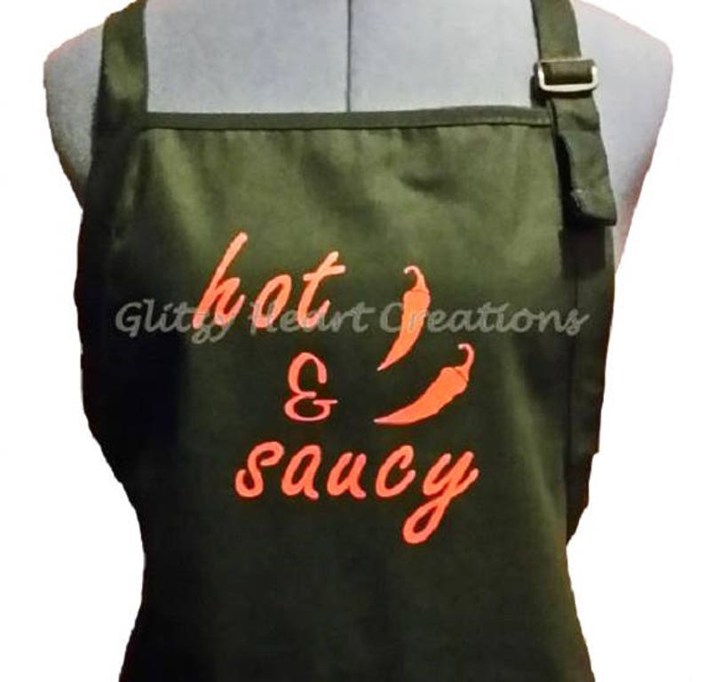 Apron Hot and Saucy Design Kitchen Apron Cooking Apron - Etsy