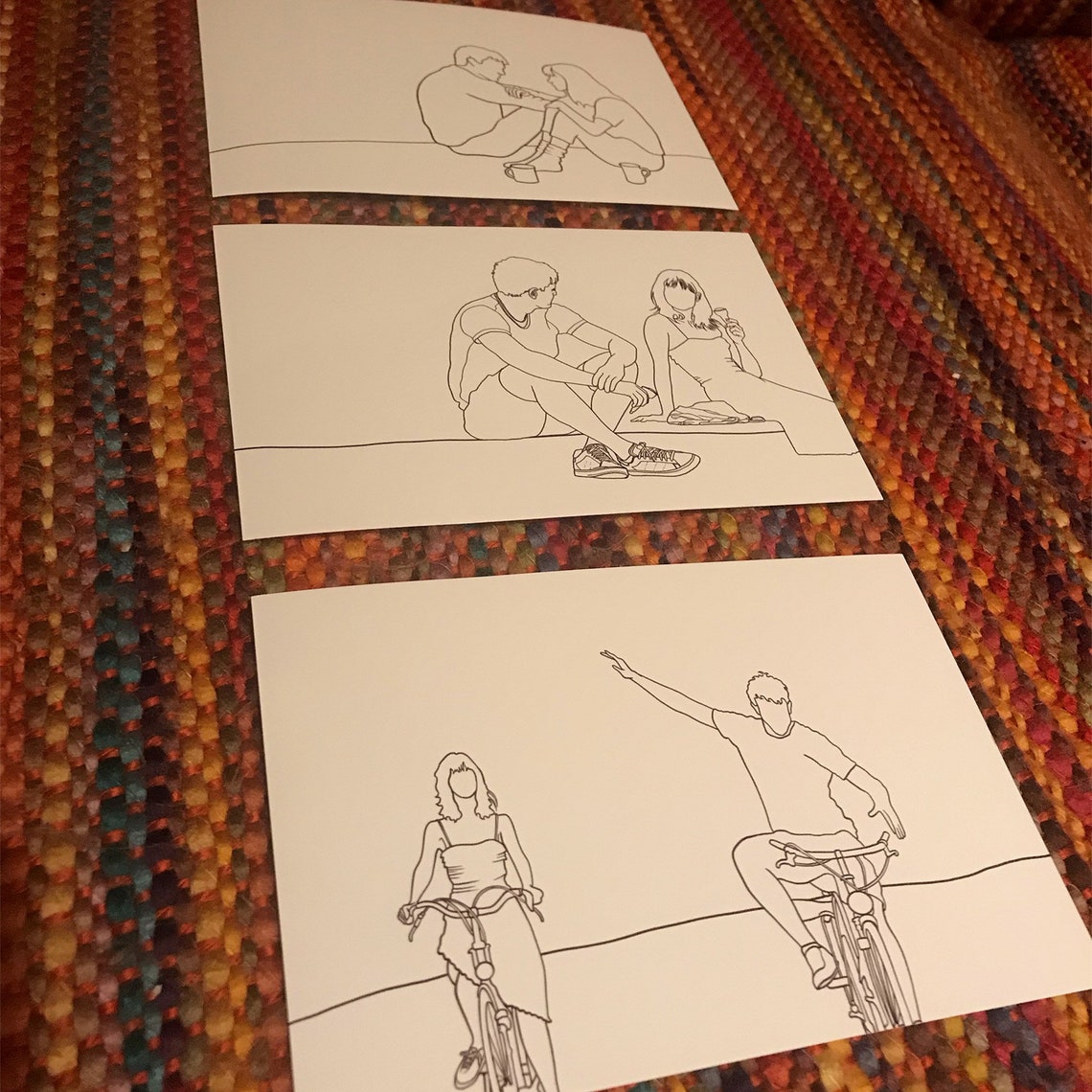 Normal People Line Drawings Pack of 3 6x4 Prints Connell | Etsy