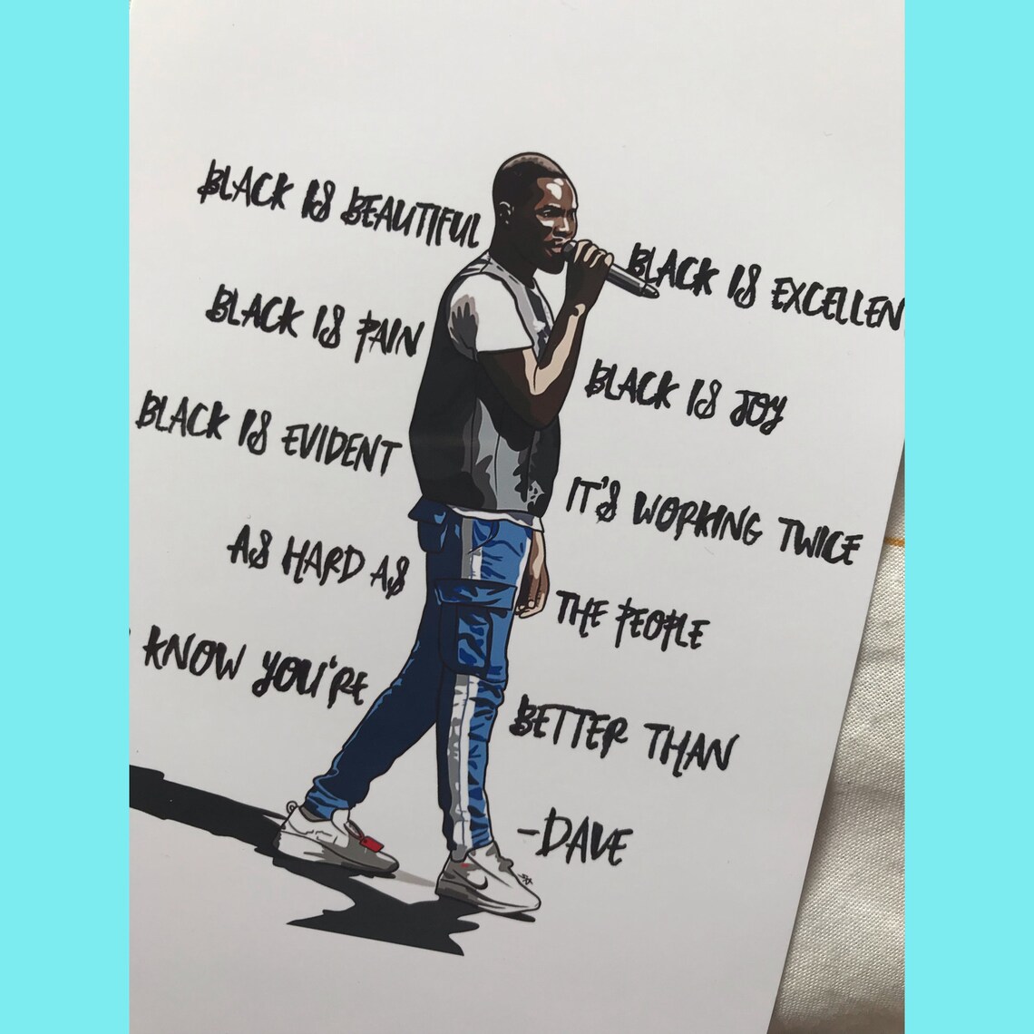 Dave Black Lyrics 6x4 Print | Etsy