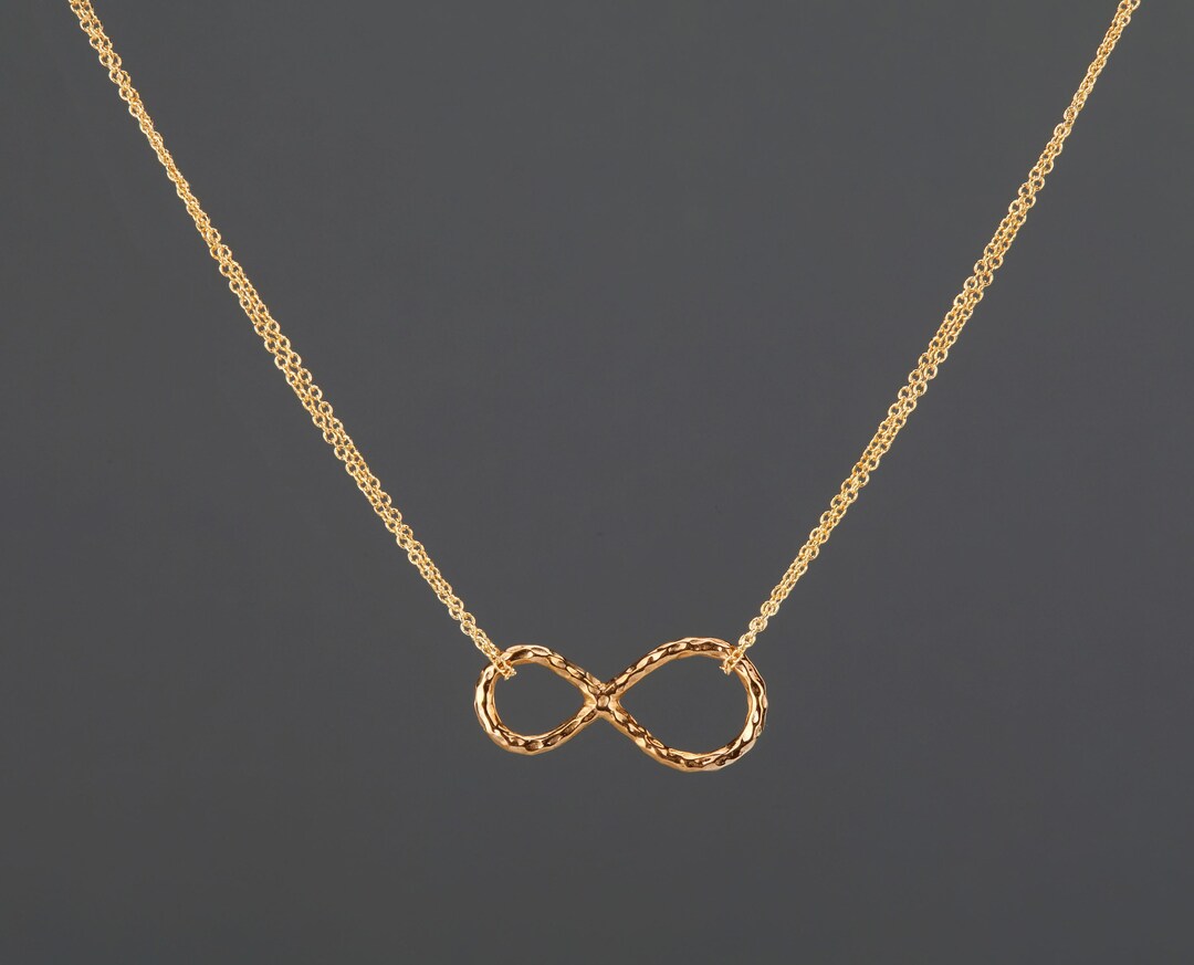 Thick Hammered Gold Infinity Necklace,figure 8 Necklace,friendship ...