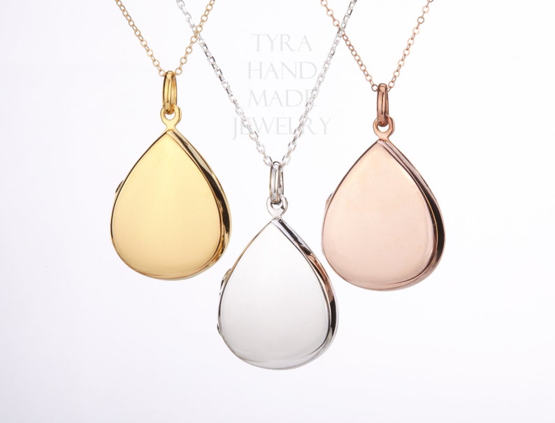 Waterdrop Photo Locket With Phototeardrop Locketcustom | Etsy