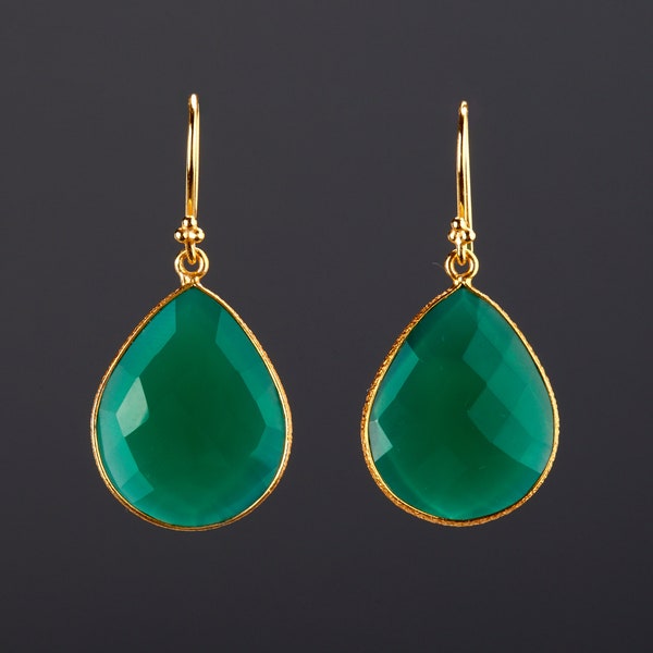 Large Green Earrings - Etsy