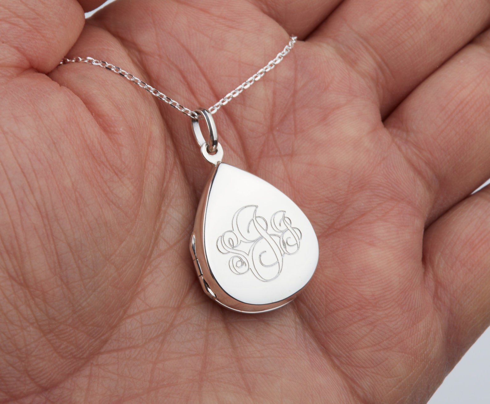 Waterdrop Photo Locket With Phototeardrop Locketcustom | Etsy