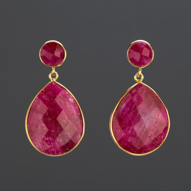 Ruby Earrings - Etsy