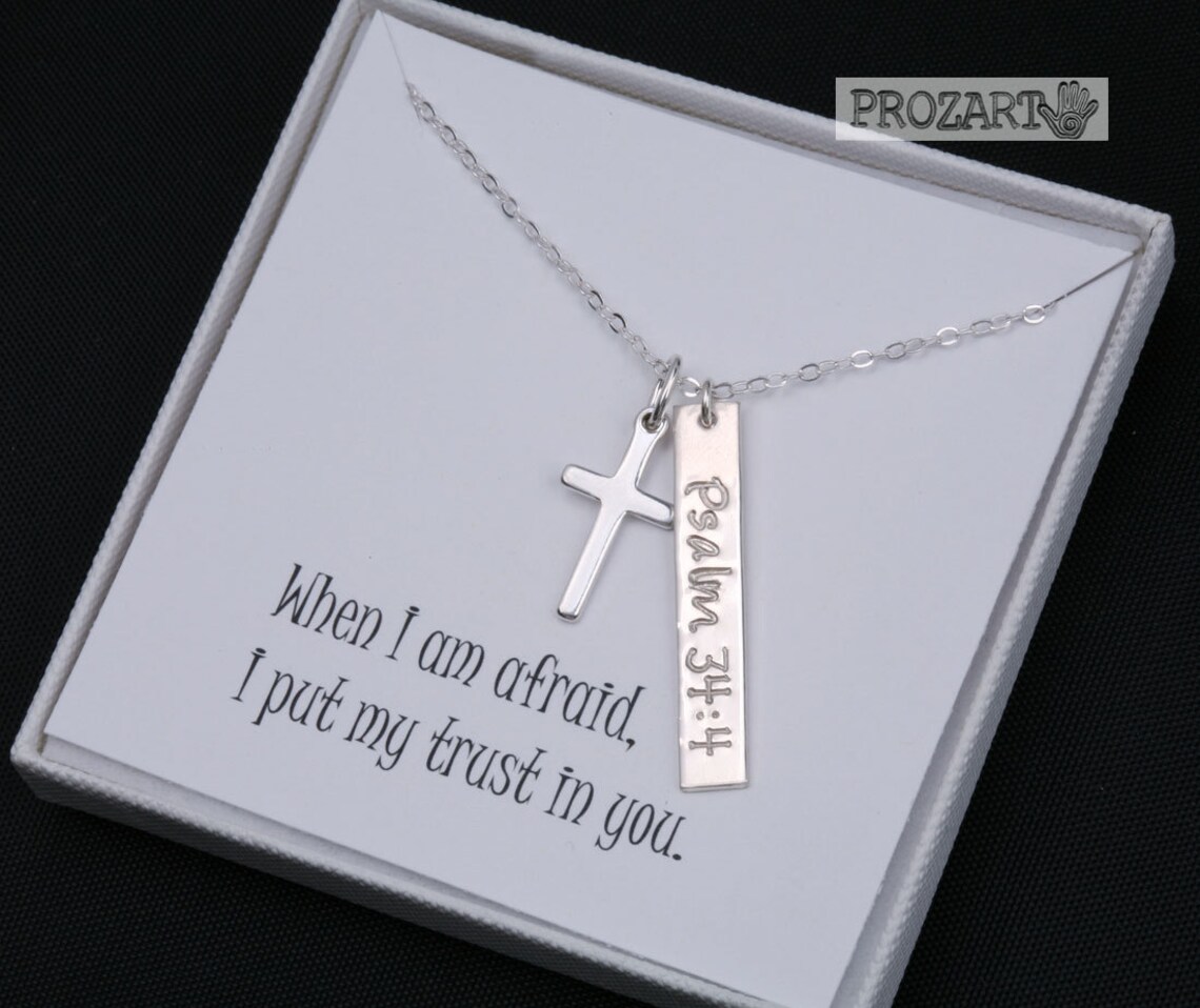Personalized Bible Verse Bar Necklacecustom Engraved Bar | Etsy