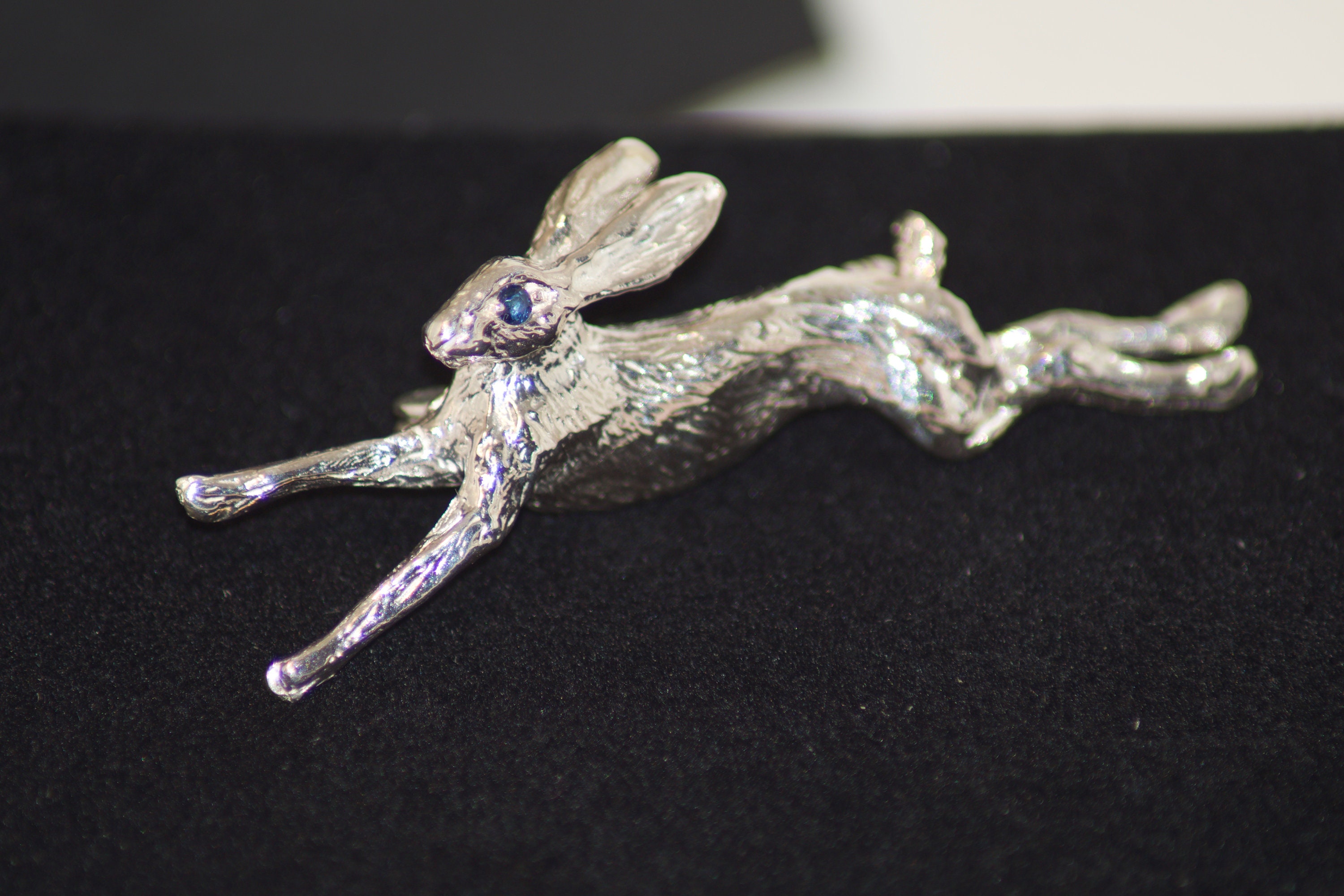 Running Hare Brooch - Etsy UK