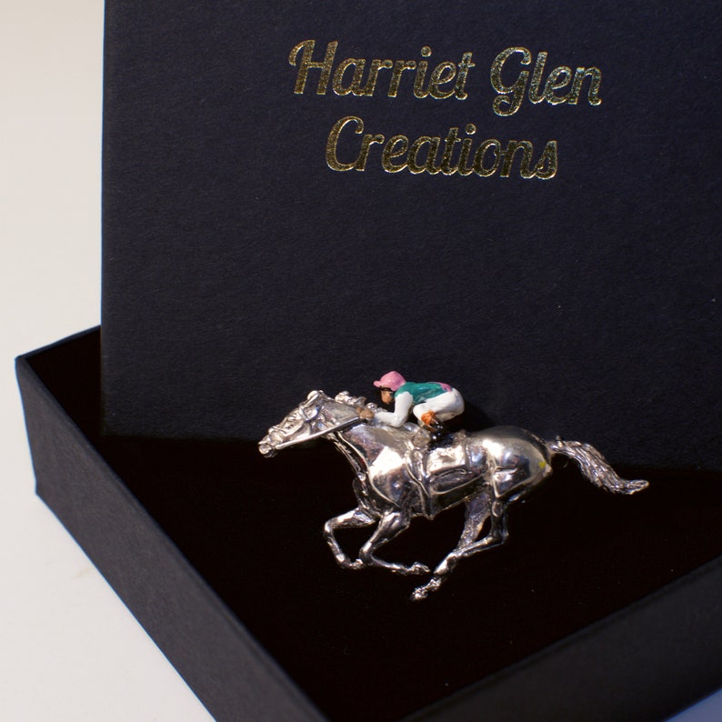Racehorse Brooch - Etsy