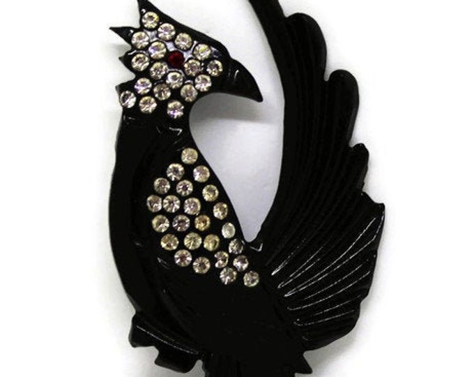 Vintage Hard Plastic Flying Phoenix Bird Brooch/pin 1940 RESERVED - Etsy