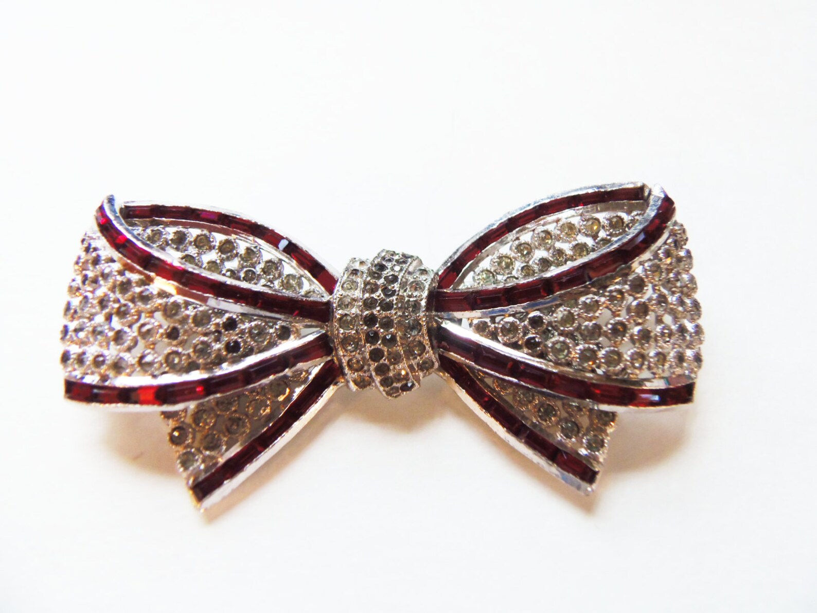 Stunning 1940 Rhinestone Bow Brooch/pin Bridal Pin Gift for - Etsy