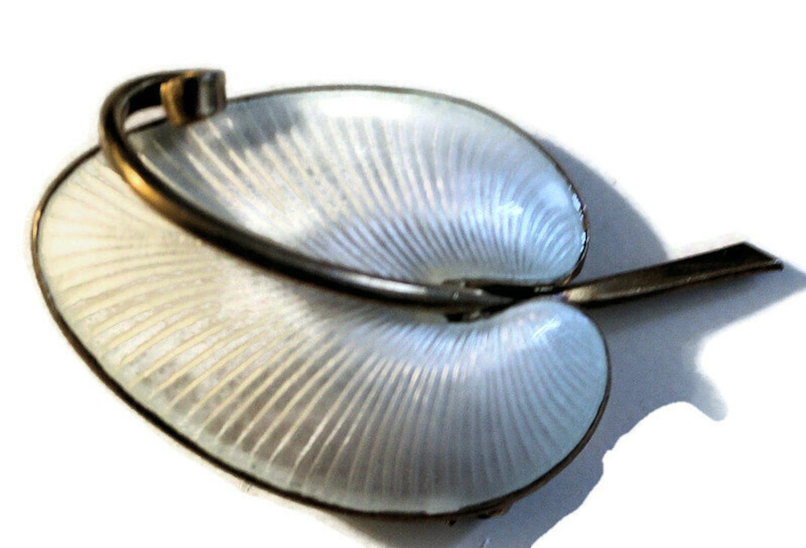 Volmer Bahner Sterling Silver White Guilloche Enamel Brooch/pin - Etsy