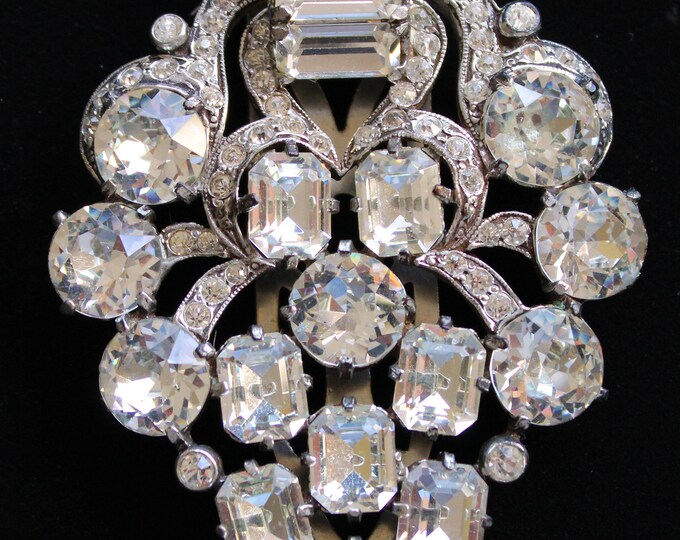 Eisenberg Original Huge Sparkling Ice Rhinestone Vintage Dress Clip ...