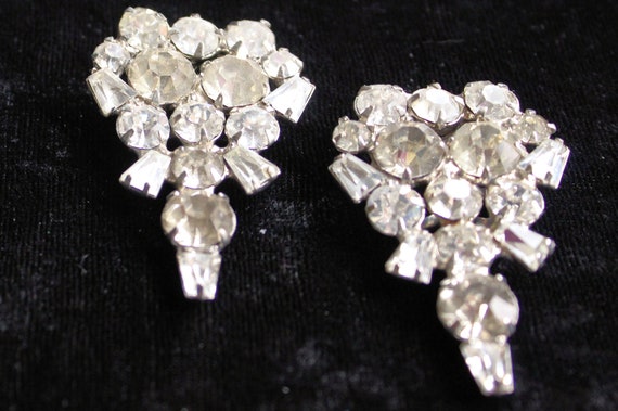 Beautiful Art Deco Rhinestone Dress Clips/Brooch/Pin … - Gem