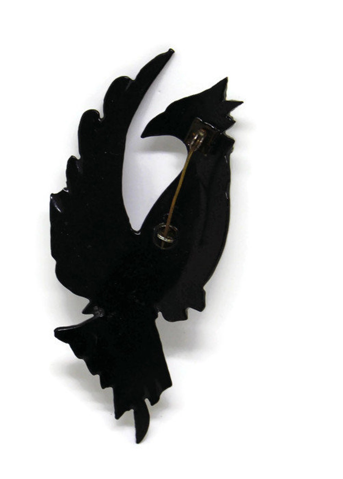 Vintage Hard Plastic Flying Phoenix Bird Brooch/pin 1940 - Etsy