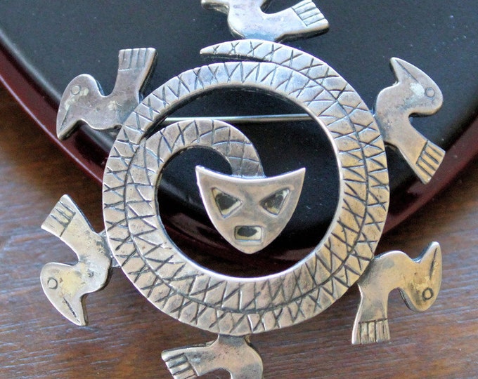 Serpent and Birds Pin Vintage Coro Brooch / Pin Snake - Etsy