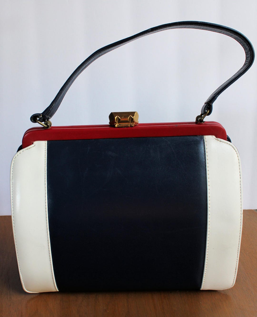 Vintage 1950 Hill and Dale Patriotic Leather Handbag/purse - Etsy
