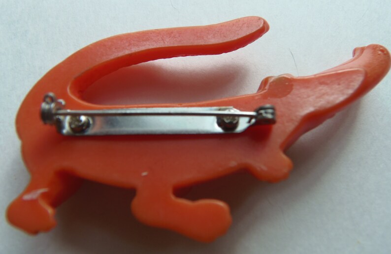 Lucite Orange Alligator Pin/brooch Vintage 1940 - Etsy