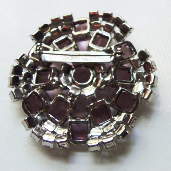 Vintage 1950 Lavender Rhinestone Brooch/Pin Vintage R… - Gem