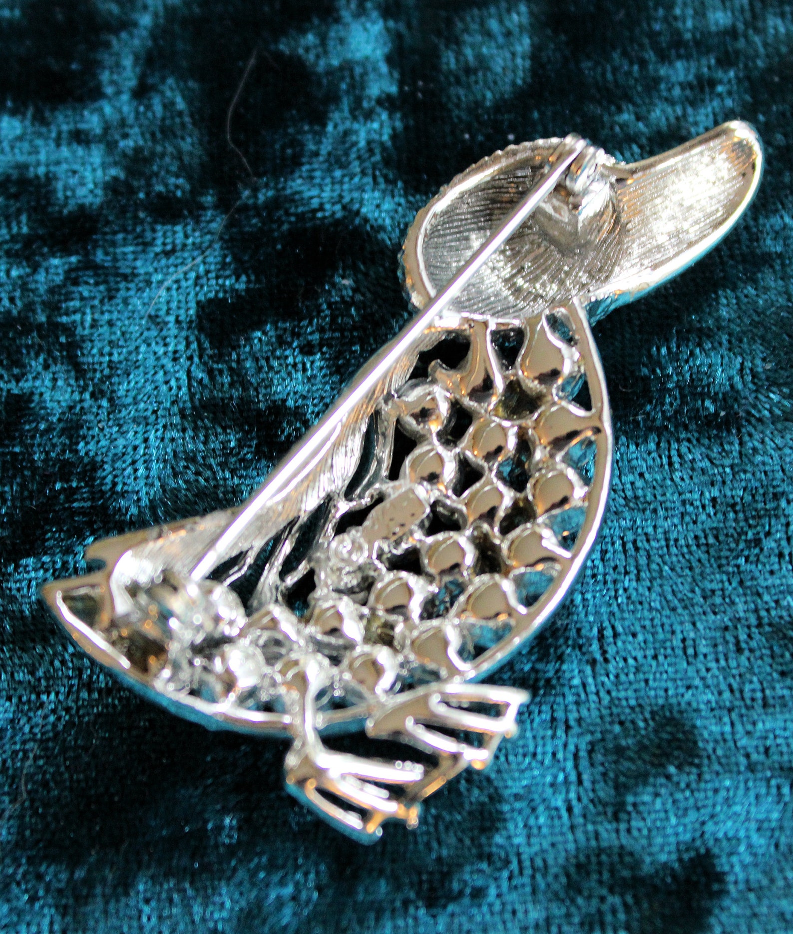 Vintage Coro Pink Rhinestone Duck Bird Brooch/pin - Etsy